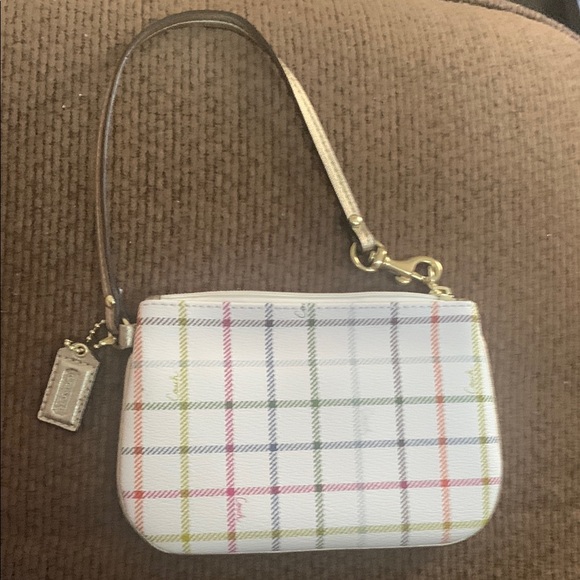 Coach | Bags | Coach Multi Colored Clutch Wristlet With Classic Design ...